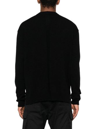 Rick Owens Cashmere-Blend Crewneck Sweatshirt - Black