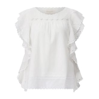 Stella Forest &Auml;rmellose Bluse mit Stickerei - - Blouses & Shirts - Damen - Wei&szlig; - XS