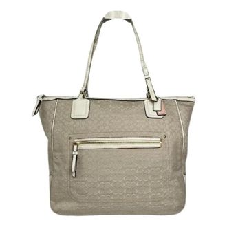 Coach Pre-owned Canvas Tote Bag - - Pre-owned - Damen - Wei&szlig; - ONE SIZE