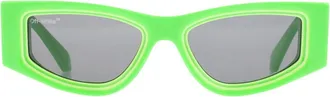 Off-white Off White - Andy geometrisches Design-Sonnenbrille (Gr&uuml;n)
