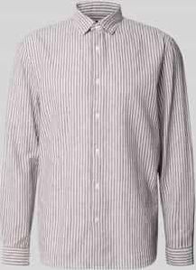 Mc Neal Regular Fit Freizeithemd aus Leinen-Mix mit Kentkragen