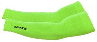 Zeus Armstulpen f&uuml;r den Sport, Armschutz f&uuml;r Sport, Basketball, Volleyball, Tennis, Radfahren, Fu&szlig;ball, unisex - erwachsene, gr&uuml;n neon, L/XL