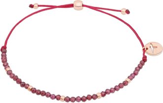 Tamaris Beads Bracelet - rot - Stoffarmband mit Perlen aus Granat