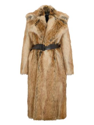 Roberto Cavalli Mantel aus Faux Fur - Braun