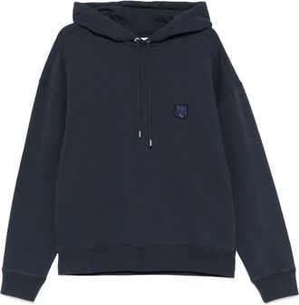 Maison Kitsuné Hoodie mit Fox Head-Patch - Blau