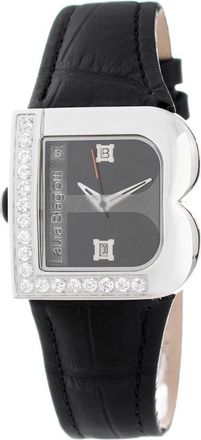 Laura Biagiotti Femme, Accessoires, Noir, Taille: ONE Size Leather Dress Watch