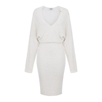 Elisabetta Franchi Midi Strickkleid - - Dresses - Damen - Beige - XS