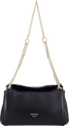 Prada Hobo Bags - Small Tumulte Nappa Leather Bag With Flap Closure - Gr. unisize - in Schwarz - f&uuml;r Damen