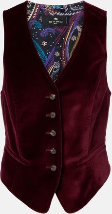 Etro Weste aus Baumwollsamt