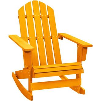 vidaXL Vidaxl - Adirondack-Schaukelstuhl Massivholz Tanne Orange