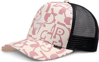 Djinns Simple Aztek (beige/Old Rose) - Trucker Cap Meshcap Hat Kappe M&uuml;tze Caps