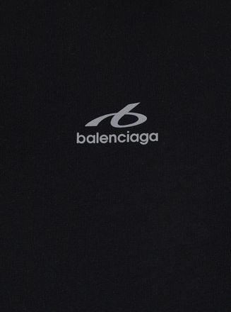 Balenciaga Mens Hoodie Black Cotton Sweatshirts Sweater