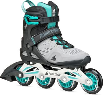 Rollerblade MACROBLADE 80 W, Inline-Skates für Damen, Fitness Inliner, Grau/Teal Blau, 36.5/37