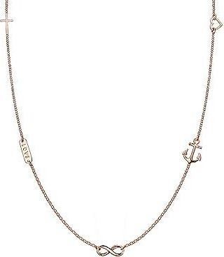 Elli Collier Femme LInfini Ancre Croix Coeur Love en Argent Sterling (925/1000)