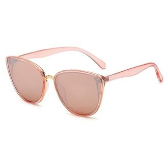 Generic Lunettes De Soleil Tendance &Agrave; Grande Monture Avec Anneau En M&eacute;tal For Hommes Et Femmes(Pink)