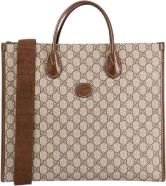 Gucci Sac cabas Pre-owned GG-Supreme - Femme - Pre-owned - Beige - Taille: ONE Size