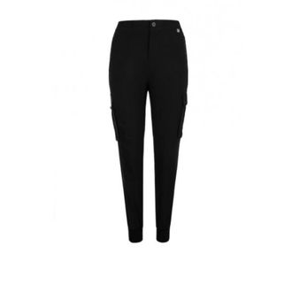 Twinset Cargohose mit gerippten B&uuml;ndchen - - Trousers - Damen - Schwarzk - M