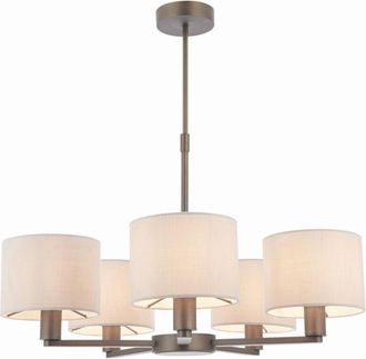 Endon Lighting Lampe &agrave; suspension &agrave; bras multiples, plaque de bronze antique, tissu de marbre