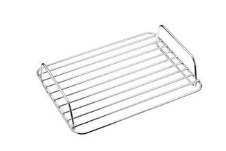 MasterClass MasterClass - Plat à Rôtir en Acier Inoxydable avec Grille de Taille Moyenne, 37 x 28 x 6,5 cm