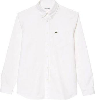 Lacoste Homme, Chemises, Blanc, Taille: 4XL Camicia Oxford