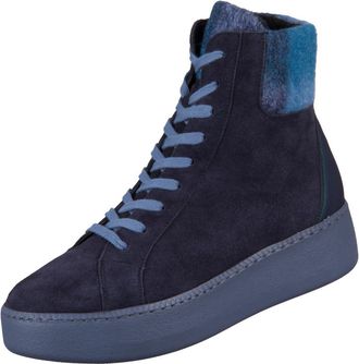 Waldl&auml;ufer H-Nicky Bootie 733808-300-378, Order/Rea/Balko - Velourleder Komb., Notte/Jeans, Schn&uuml;r. u. Rei&szlig;verschluss, Weite H Blau Gr. 38 1/2