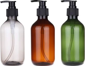 Lurrose 3 st&uuml;cke 500 ml Seifenspender Flaschen Pumpe Nachf&uuml;llbare Leere Flaschen f&uuml;r Fl&uuml;ssigseife Shampoo Lotionen Handspender K&uuml;che Bad(Zuf&auml;llige Farbe)