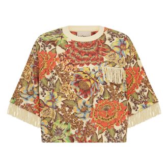 Alemais T-shirt Cropped Lana Coton Al&eacute;mais