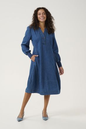 Culture Kleid Casual Fit Dunkelblau Waschung dark blue