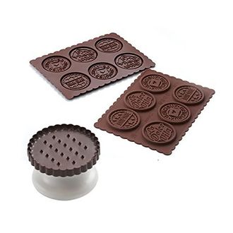 Silikomart | CKC05 Moule en Silicone pour chocolats COOKIE DOLCE VITA SLIM, antiadh&eacute;sif, 6 chocolats, paquet de 1 Moule pour sucreries, Easy Choc, &Oslash; 57 mm, h 5 m