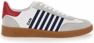 Dsquared2 Low-Top Sneaker - Sneakers - Calfskin+Crust - White+Blue+Red - Gr. 42 (EU) - in Bunt - f&uuml;r Damen