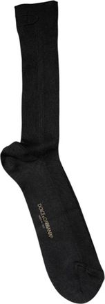 Dolce & Gabbana Homme, Sous-v&ecirc;tements, Noir, Taille: M Chaussettes mi-mollet en coton avec logo