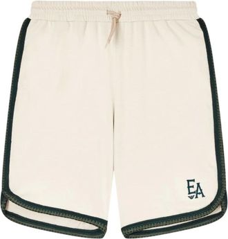 Emporio Armani Homme, Sport, Beige, Taille: L Embroidered Trim Shorts