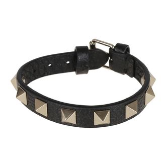 Valentino Garavani Nieten Lederarmband - - Accessories - Damen - Schwarzk - ONE SIZE