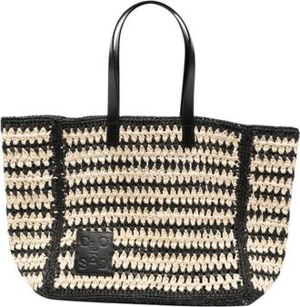 Closed Femme, Sacs, Noir, Taille: ONE Size Sac fourre-tout en paille