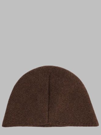 Uma Wang UK0052_UW600 Ribbed Cashmere Beanie - Brown