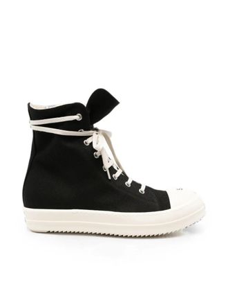 Rick Owens Trainers Black Denim Sneakers