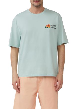 s.Oliver Baumwoll-T-Shirt im Relaxed Fit mit Front- und R&uuml;ckenprint