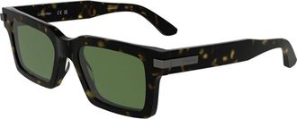 Calvin Klein unisex, Accessoires, Brun, Taille: 51 MM Acetate Rectangle Lunettes de soleil