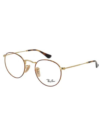 Ray-Ban Unisex Sunglasses Round Metal Havana On Gold Glasses & Frames