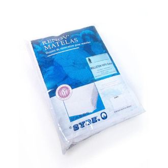 Linnea Linnea - Housse de matelas 80x200 cm coton gratt&eacute; 2 faces environ 220g/m&sup2; aubin