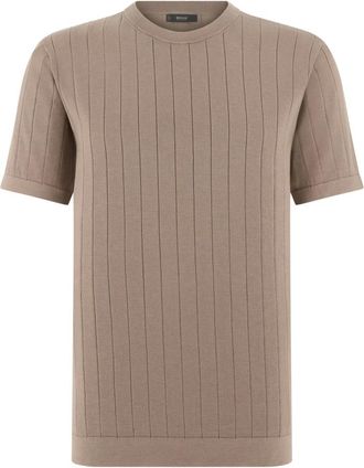 Boggi Milano Homme, Pulls, Beige, Taille: M T-shirt en maille B