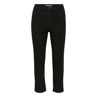 Gestuz Hochtaillierte- schmal geschnittene Caprihose - - Trousers - Damen - Schwarzk - W25