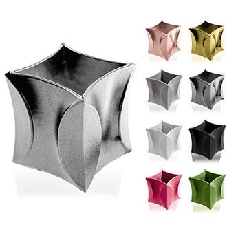 Concrette Blumentopf Blumenkübel Zement-Pflanzkübel Übertopf aus Beton Modern No2 Ø 5,5 cm | 17 Farben, Silver, 10x8x8 cm, 5907699077489