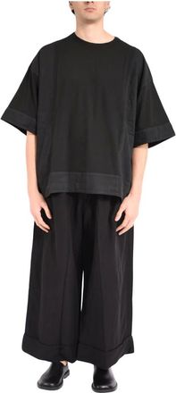 Andrea Ya'aqov Homme, Pantalons, Noir, Taille: L Wide Pantalons