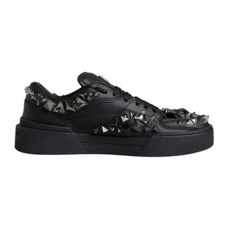 Dolce & Gabbana Studded Low-Top Lace-Up Sneakers - - Shoes - Herren - Schwarzk - 41 EU