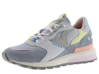 Victoria Low-Top Luna Nylon & Farbige & Spaltleder Teile & Gezahnte Sohle 1156111 f&uuml;r Damen Azul 37