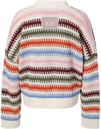 La Martina Strickjacke WCS009 Damen Sweatjacke, Feinstrickjacke, Grobstrickjacke, Wolljacke, Cardigan