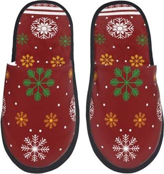 Generic Joyeux Noël Imprimé Pantoufles Maison Pantoufle Antidérapants Chaussures Pour Unisex Chambre Homme M