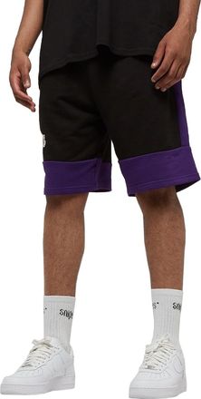 New Era Los Angeles Lakers Shorts, Black/lila, L