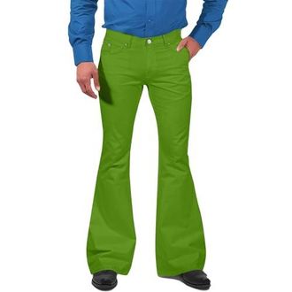 Generic Pantalon des ann&eacute;es 70 pour homme - Pantalon en jean pour homme - Pantalon en jean pour homme - Pantalon en jean pour lext&eacute;rieur et la maison, Vert, X